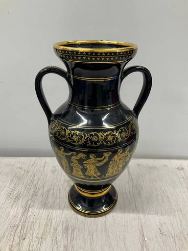 Hand Made In Greece 24k Gold Trim Vase Neofitou Keramik Small Chip 12 ...
