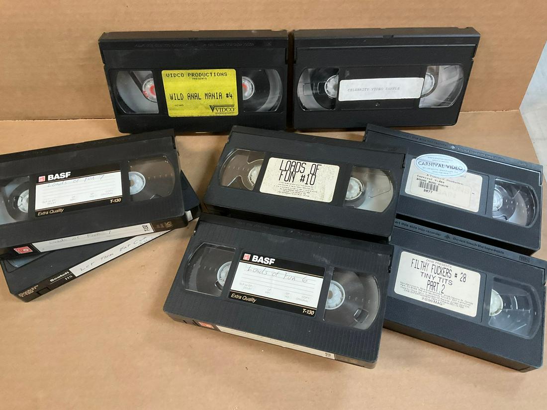 Eight Vhs Adult Films Including Loads Of Fun