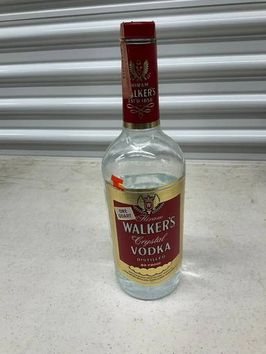Hiram Walker's Crystal Vodka One Quart Bottle