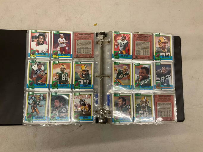 1990s Topps Fotball Cards In Laminated Binder