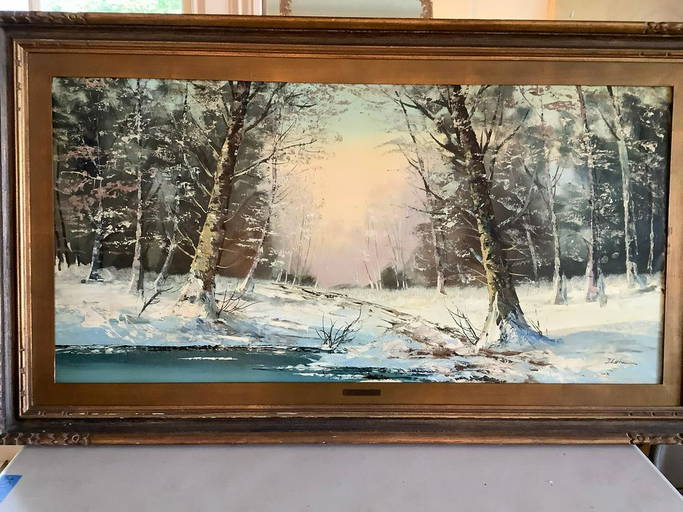 Original Oil Painting By Josef Lehner On Canvas Signed 56x32