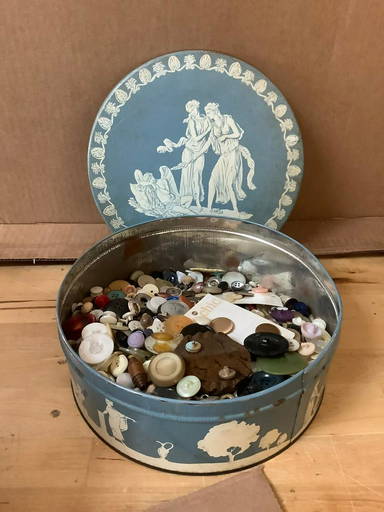 Vintage Box Of Buttons