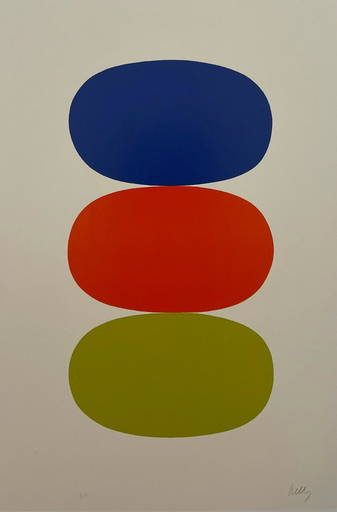 Ellsworth Kelly Blue And Orange And Green, 1964 Signed In The Plate