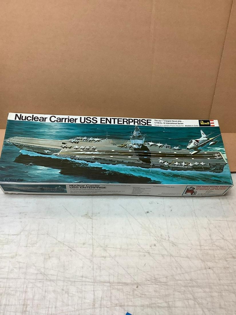 Complete Revell Nuclear Carrier Uss Enterprise Model Kit 1/720 Scale