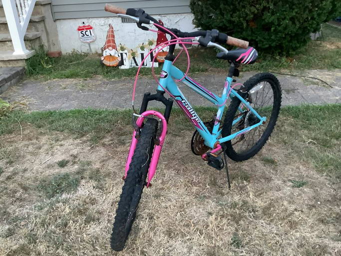 Turquoise Girls Rallye Decent Hi Ten Steel 18 Speed Bike