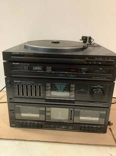 Sharp Stereo Cassette Deck Rt 160 & Dtv Converter Box