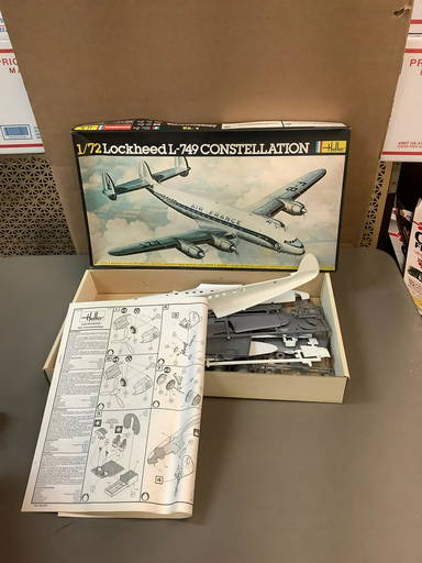 Vintage Heller Lockheed L 749 Constellation 1/72 Scale Model Kit
