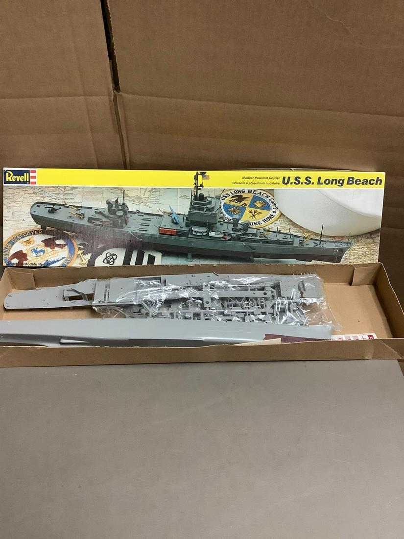 Vintage Revell U.s.s. Long Beach Model Kit