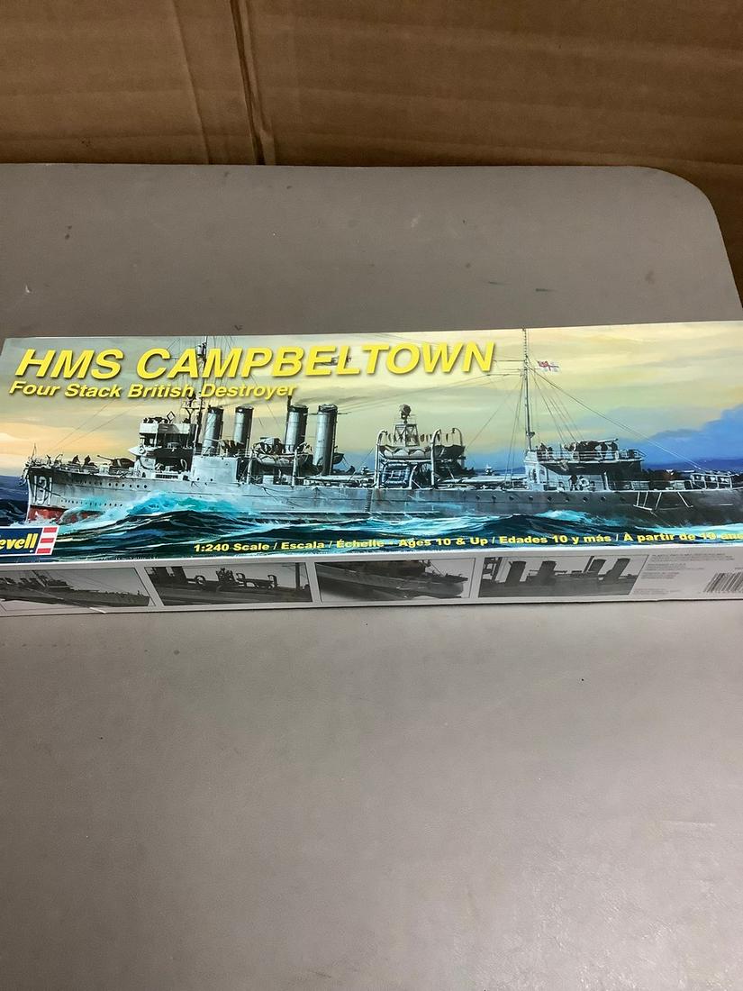 Sealed Revell Hms Campbell Town Four Stack British Destroyer 1:240 ...