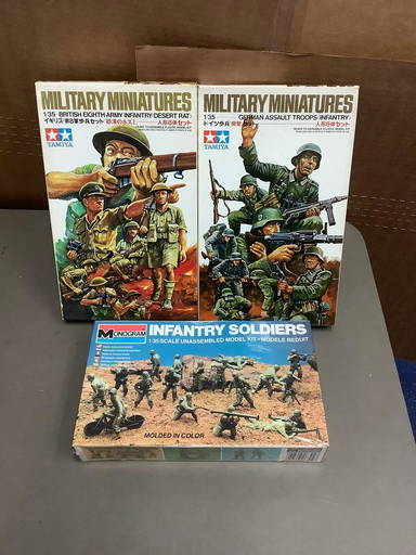 Lot Of Tamiya Military Minatures Model Kits And Monogram Infantry ...