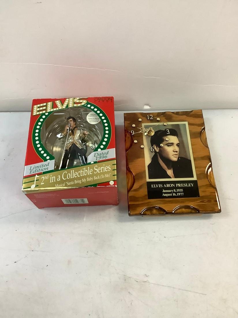 Elvis Presley Clock and 1996 Carlton Cards Elvis Limited Edition 2nd in ...