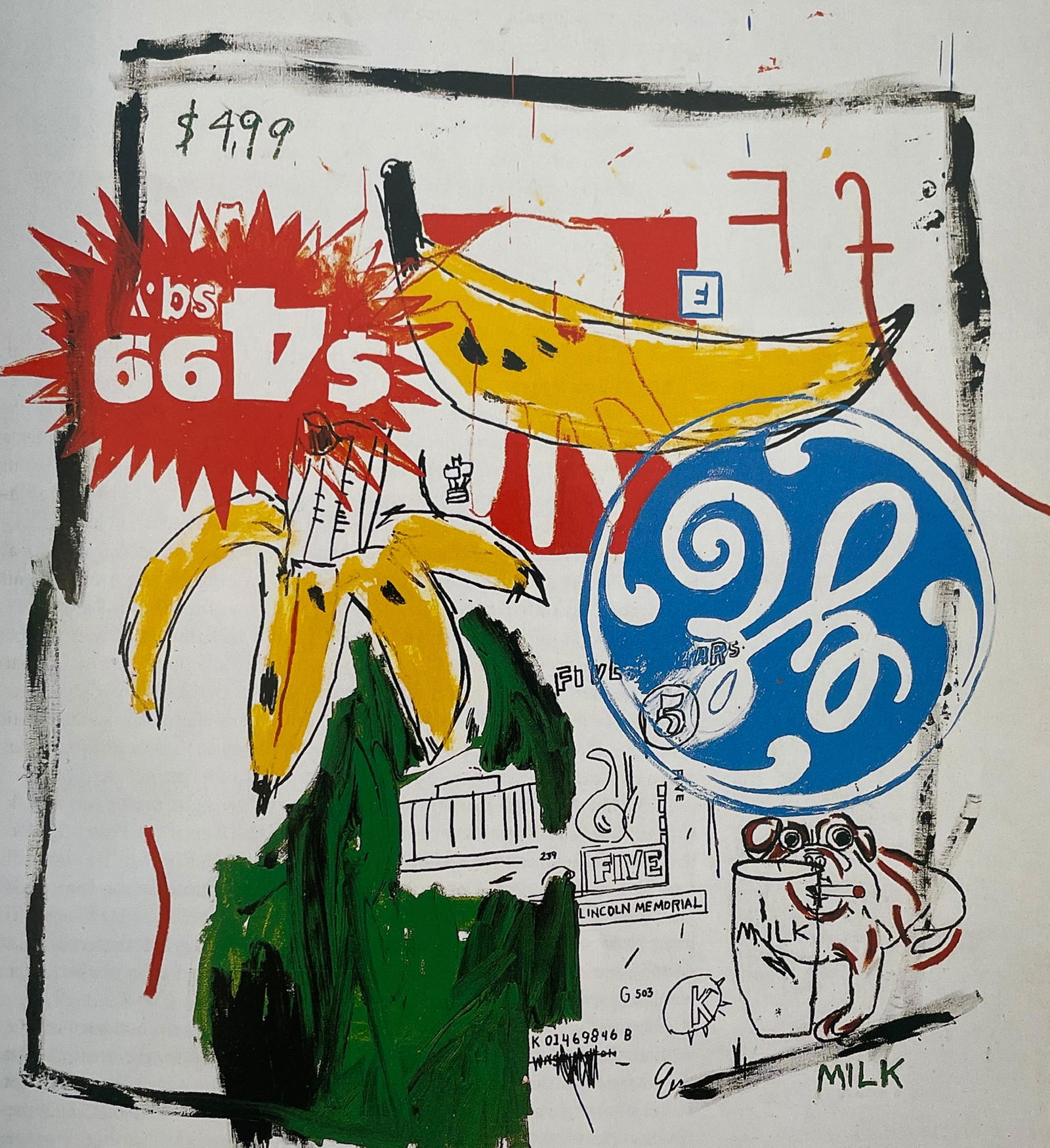 Jean Michel Basquiat - Bananas, 1984 (#0920) on Jan 16, 2023 | Emanon ...