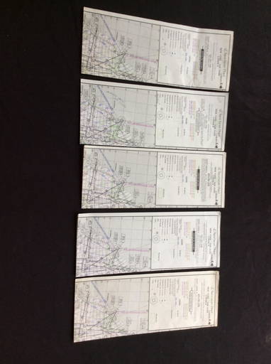 Lot Of 5 Vintage Jepco Loran Charts