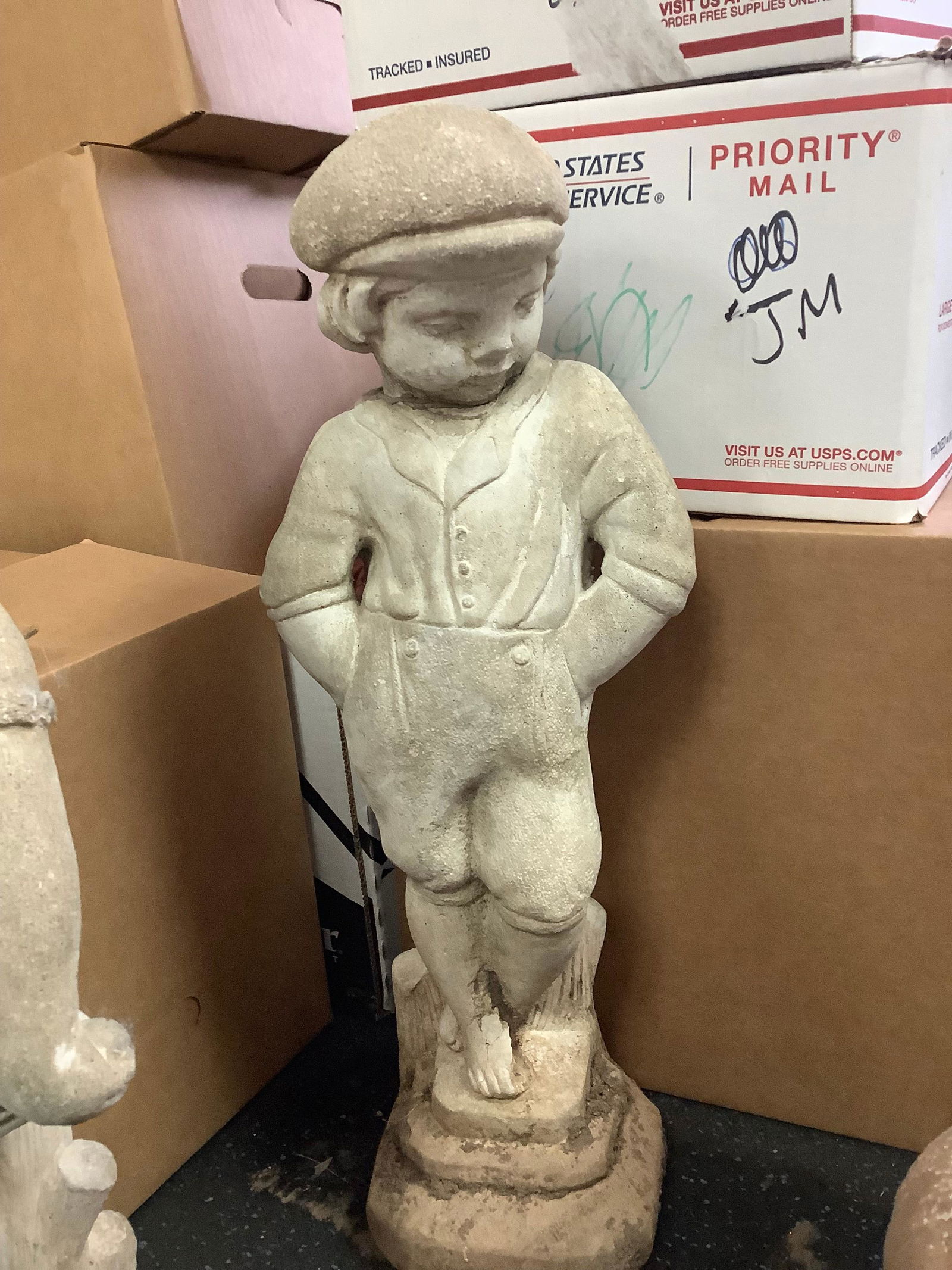 Stone little boy statue 7x7x22 - Mar 27, 2023 | Emanon Auctions and ...