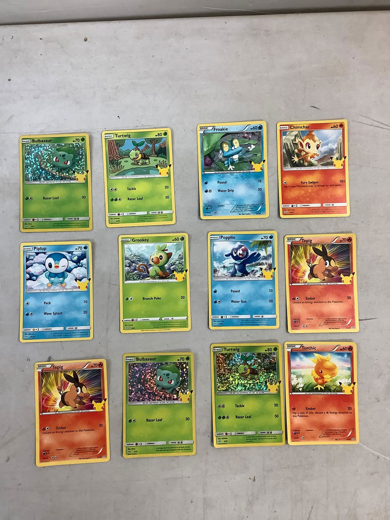 Lot Of Basic Celebration Pokemon Cards