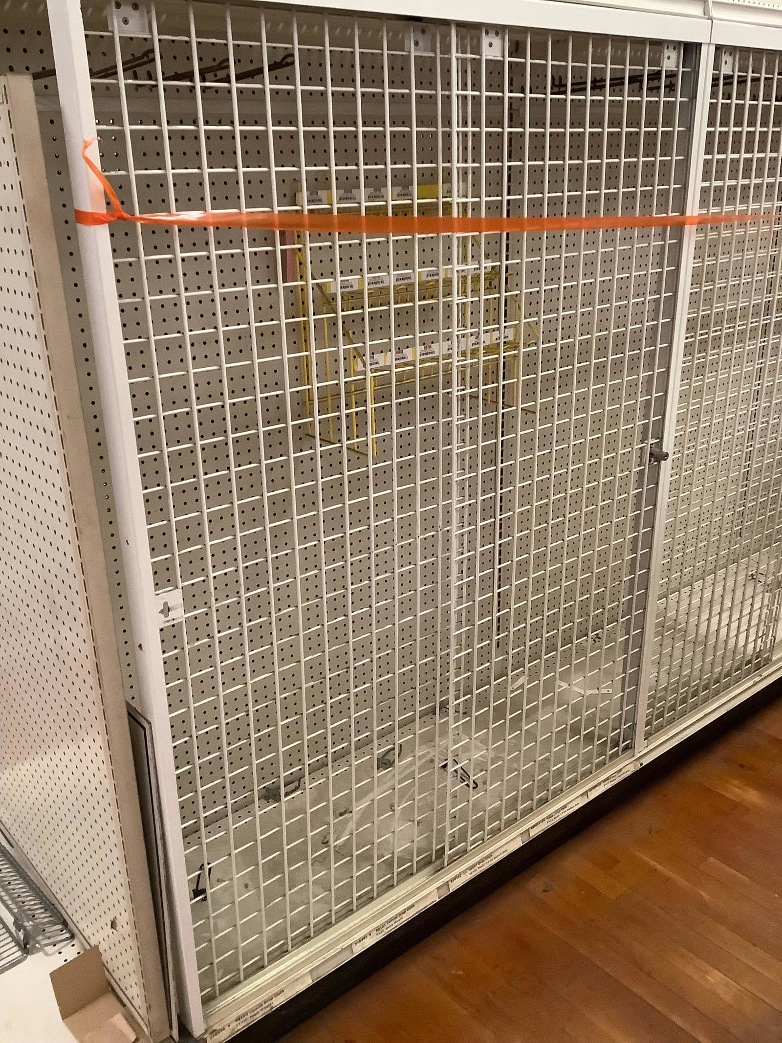 5ft. 10 In. Peg Board Panel With Security Cage Auction