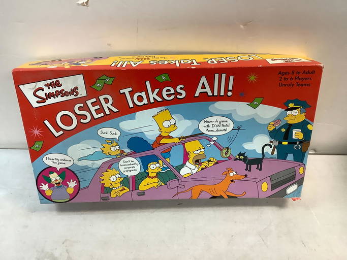 The Simpsons Loser Takes All Board Game (not Checked For Completness)