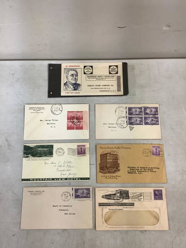 Vintage Early 1940's Stamped Envelopes Some With Letter