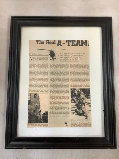 The Real A Team Newspaper Cutout In Frame 15in.x12in.