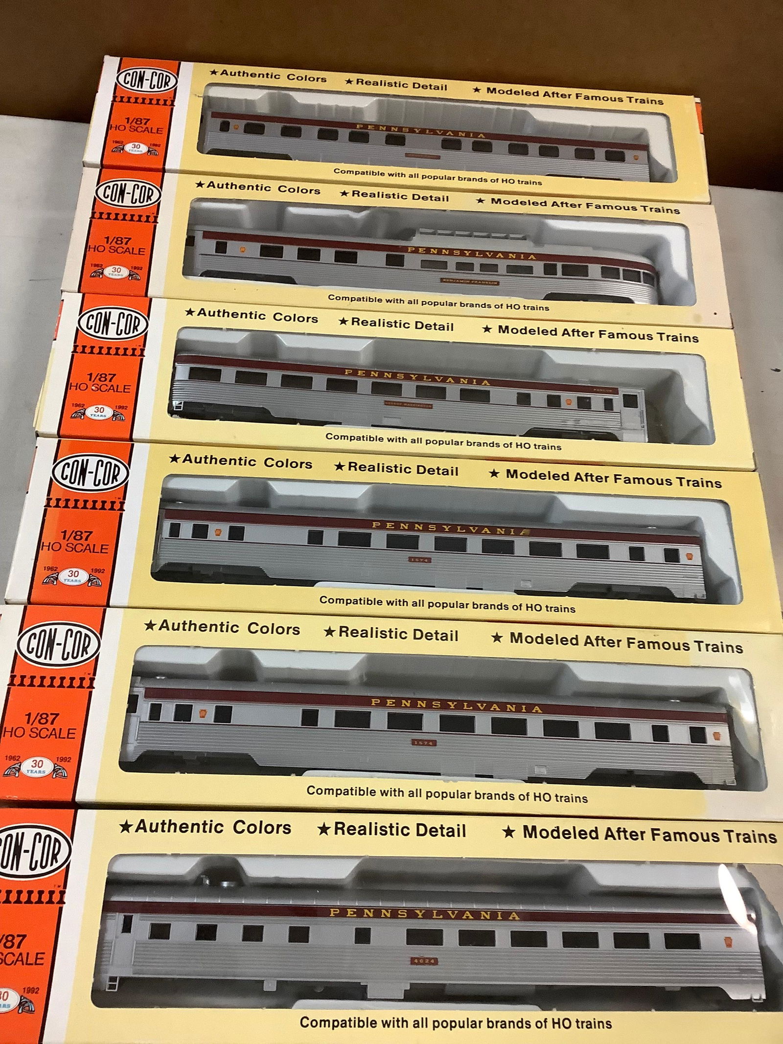 Lot Of 6 1/87 Ho Scale Train Model Kit (realistic Detail)