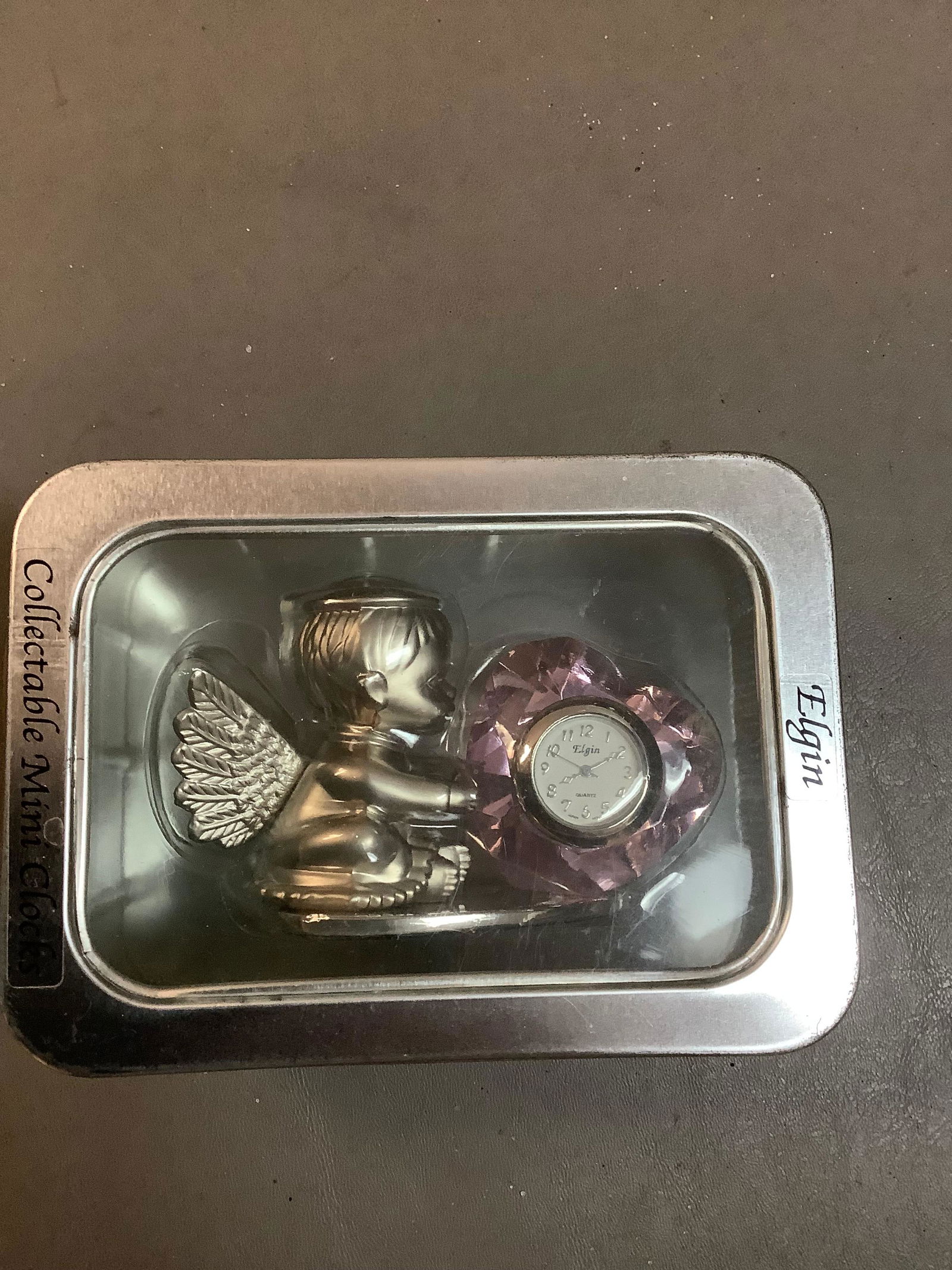 Elgin Collectible Mini Clock In Case