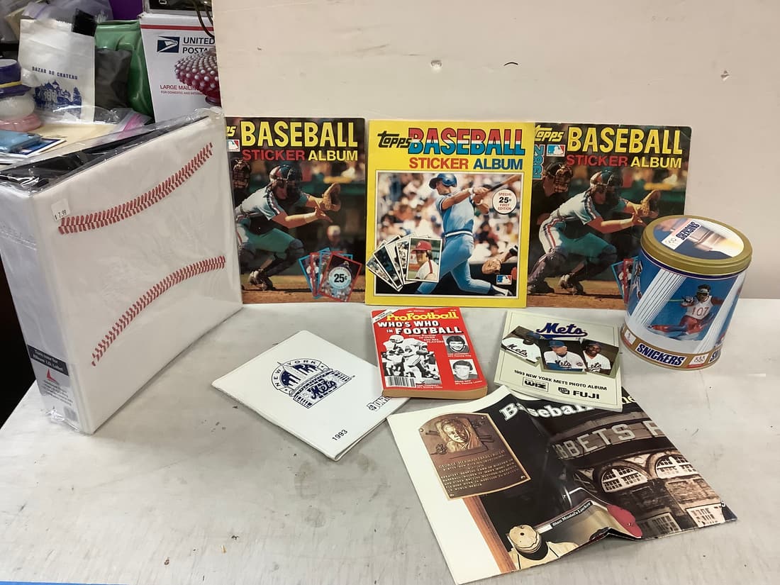 Lot Of Topps Sticker Baseball Albums, Baseball Binder, Olympics ...