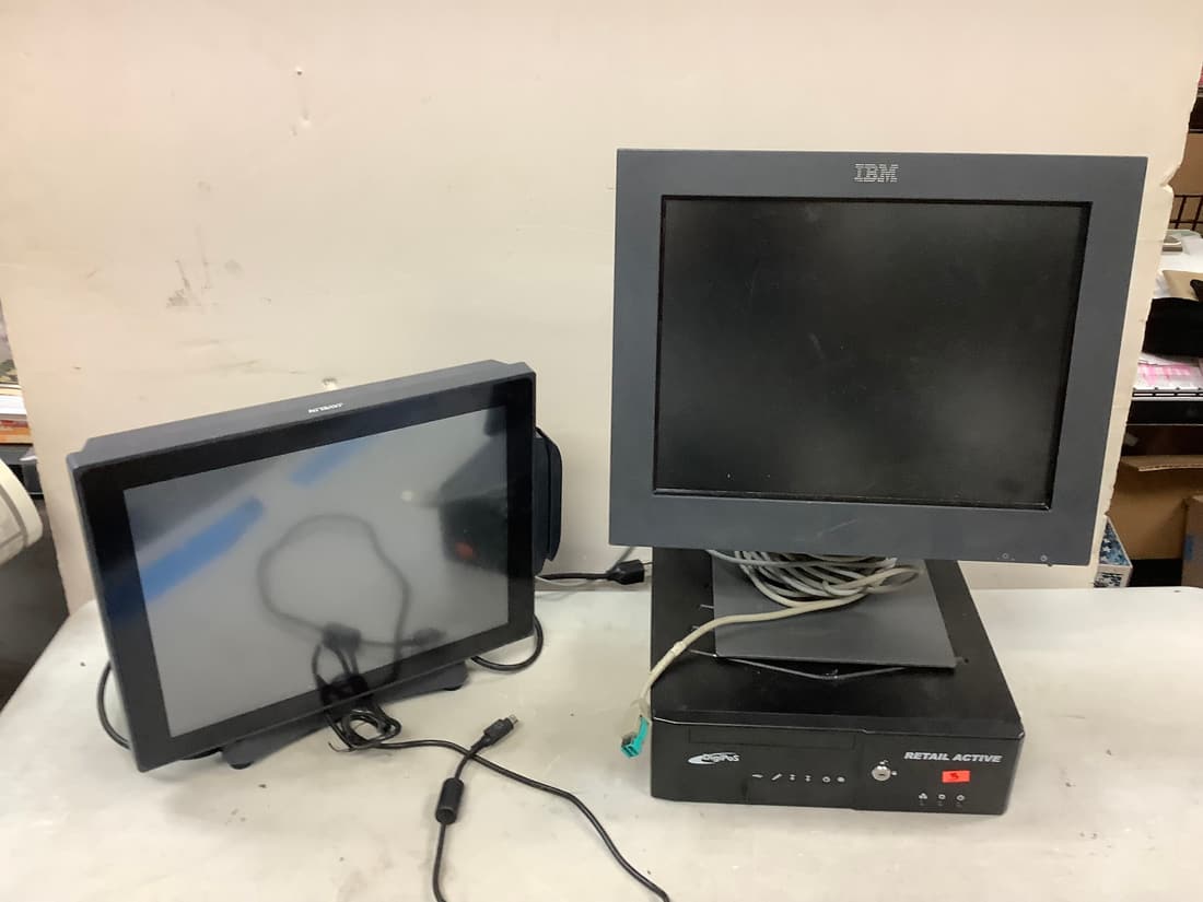 Digipos Retail Active Pos System W/ Javelin And Ibm Monitors Auction