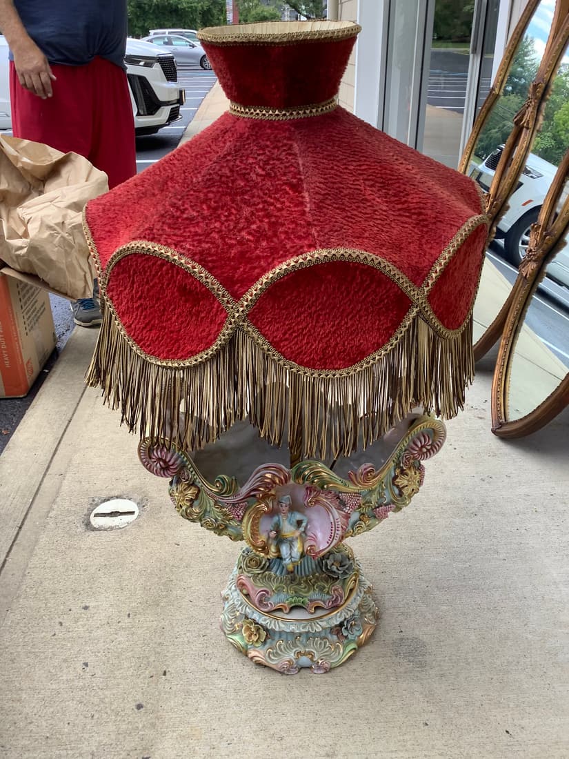 Vintage Capodimonte Lamp With Shade 29in Tall Without Shade Auction