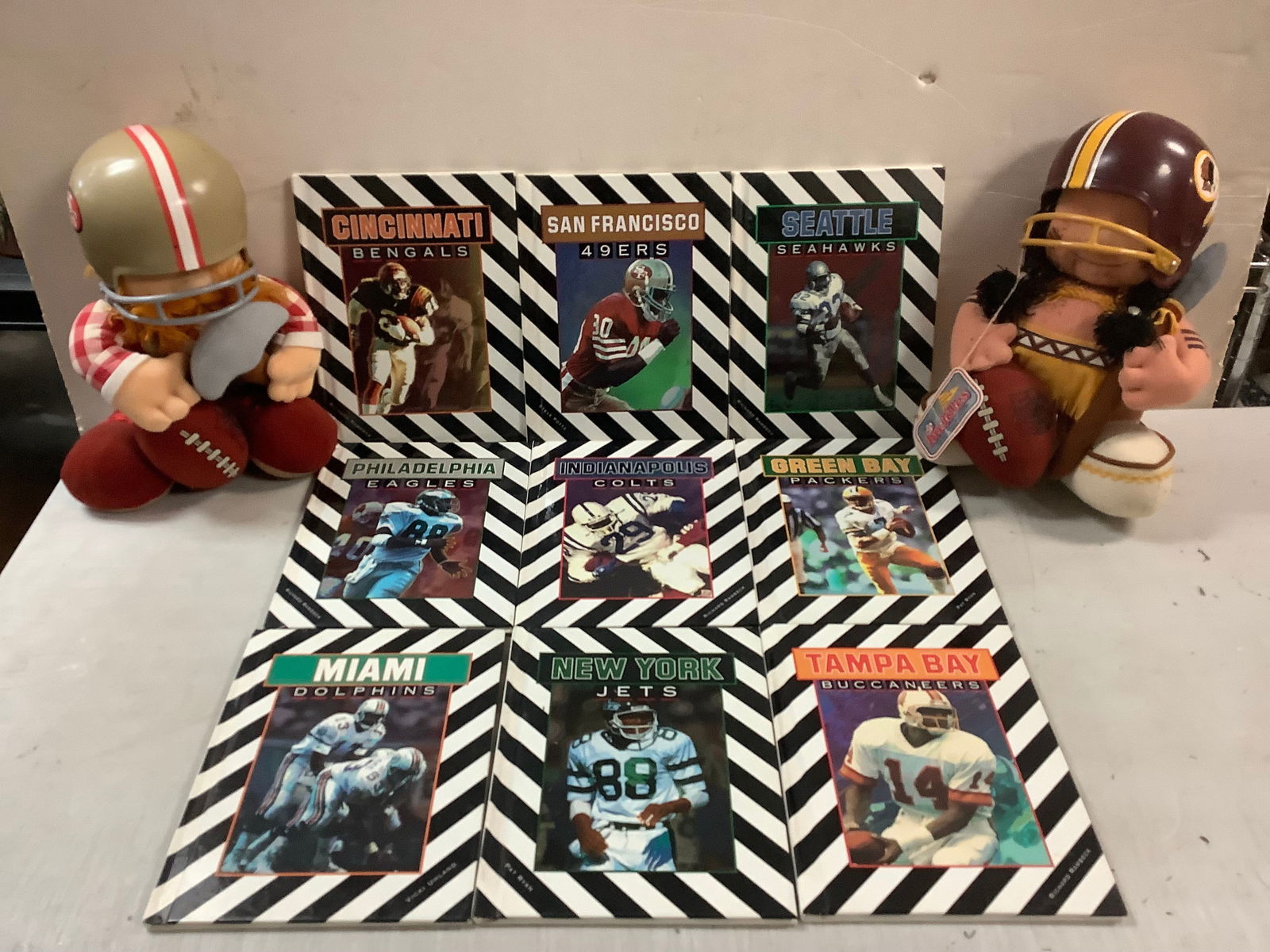 Lot Of Football Books And Vintage Nfl Huddles Dolls Auction