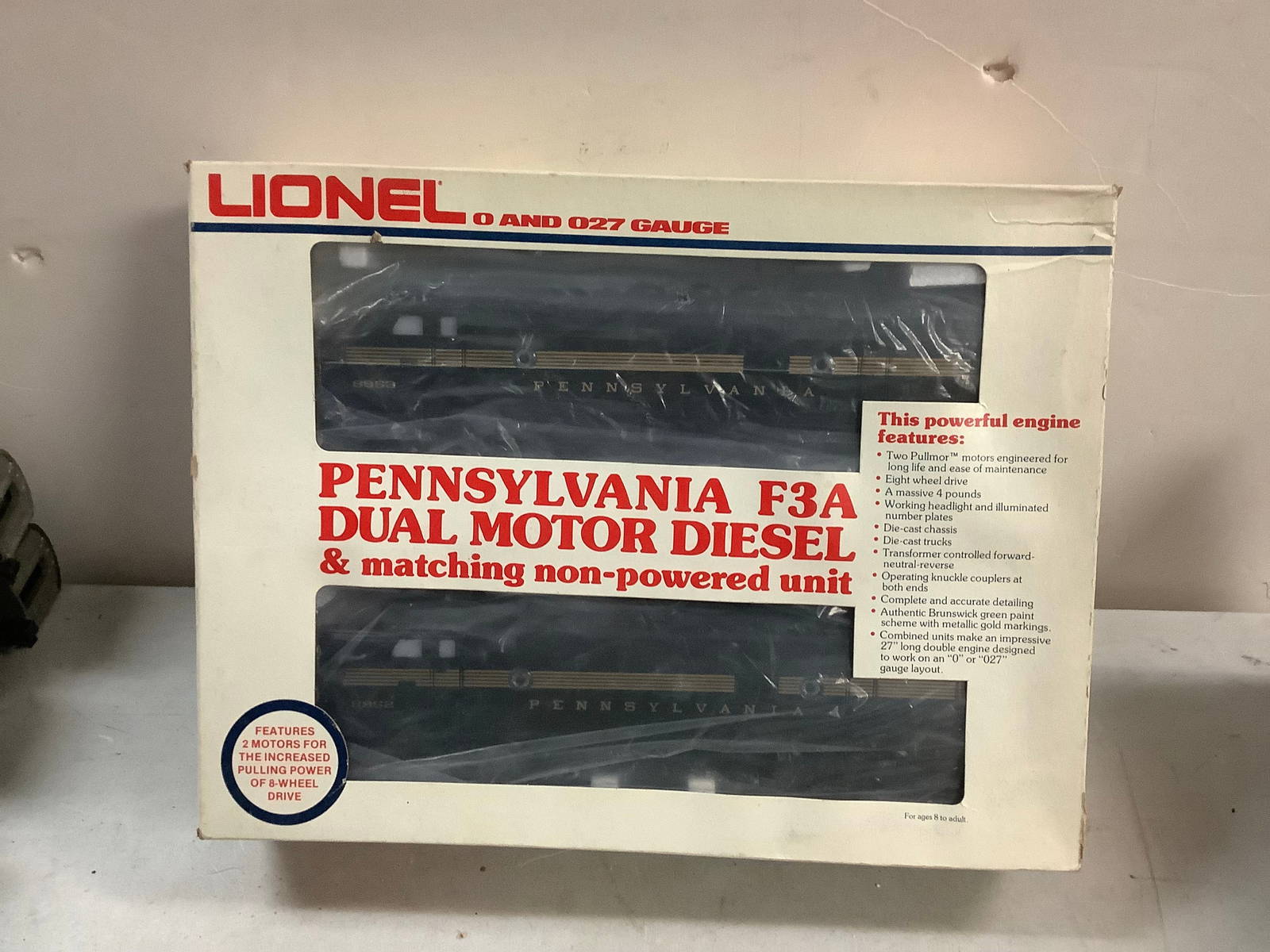 Lionel Locomotive Pennsylvania F3a Dual Motor Diesel & Matching Non ...