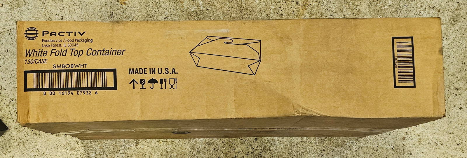 Box Of New White Top Fold Containers Auction