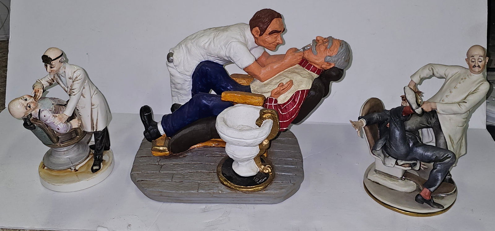 Vintage Dentist Figurines Largest 11x11x8" Auction