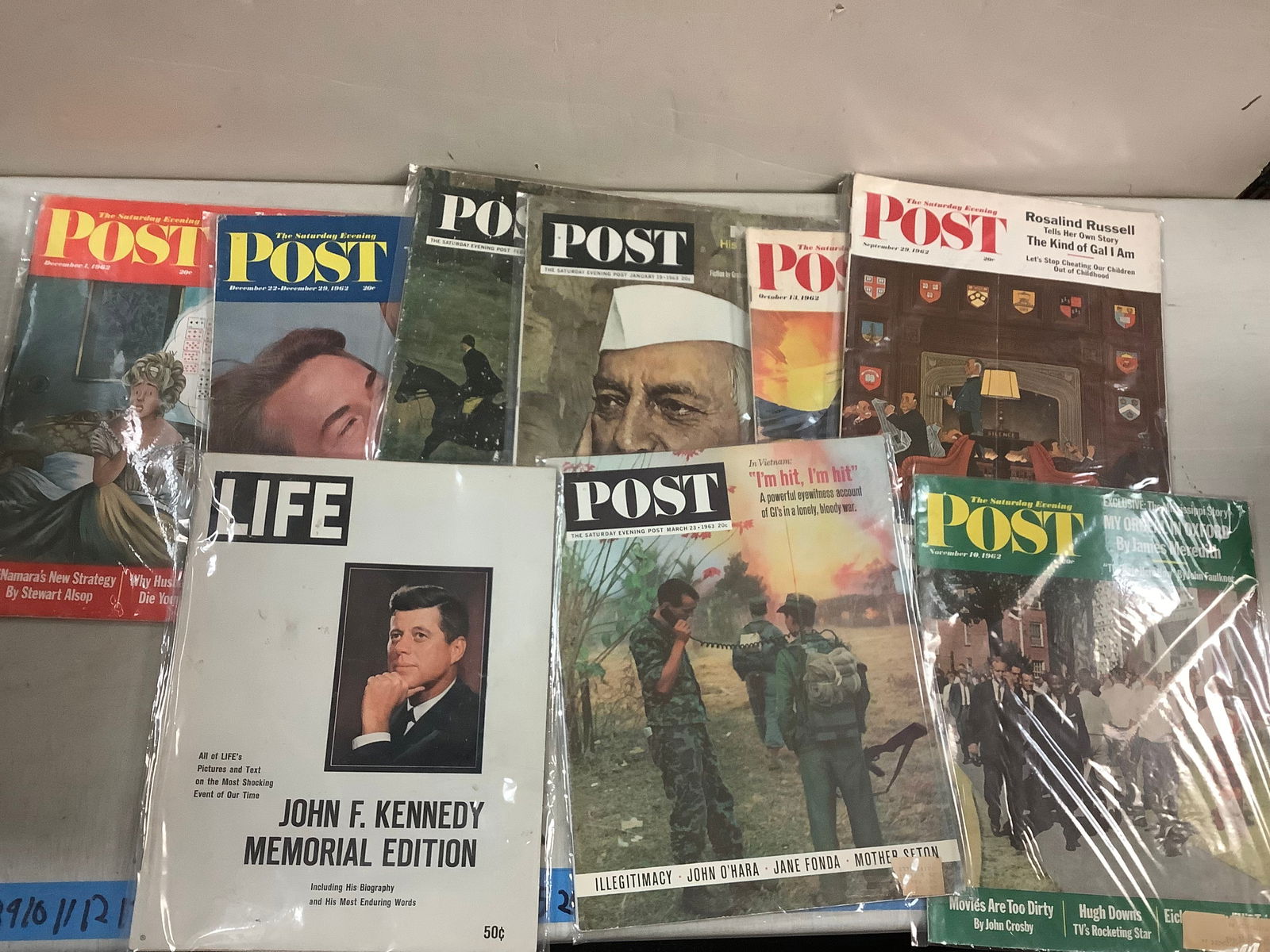 Lot Of Vintage 1960's Saturday Evening Post Magazines Auction
