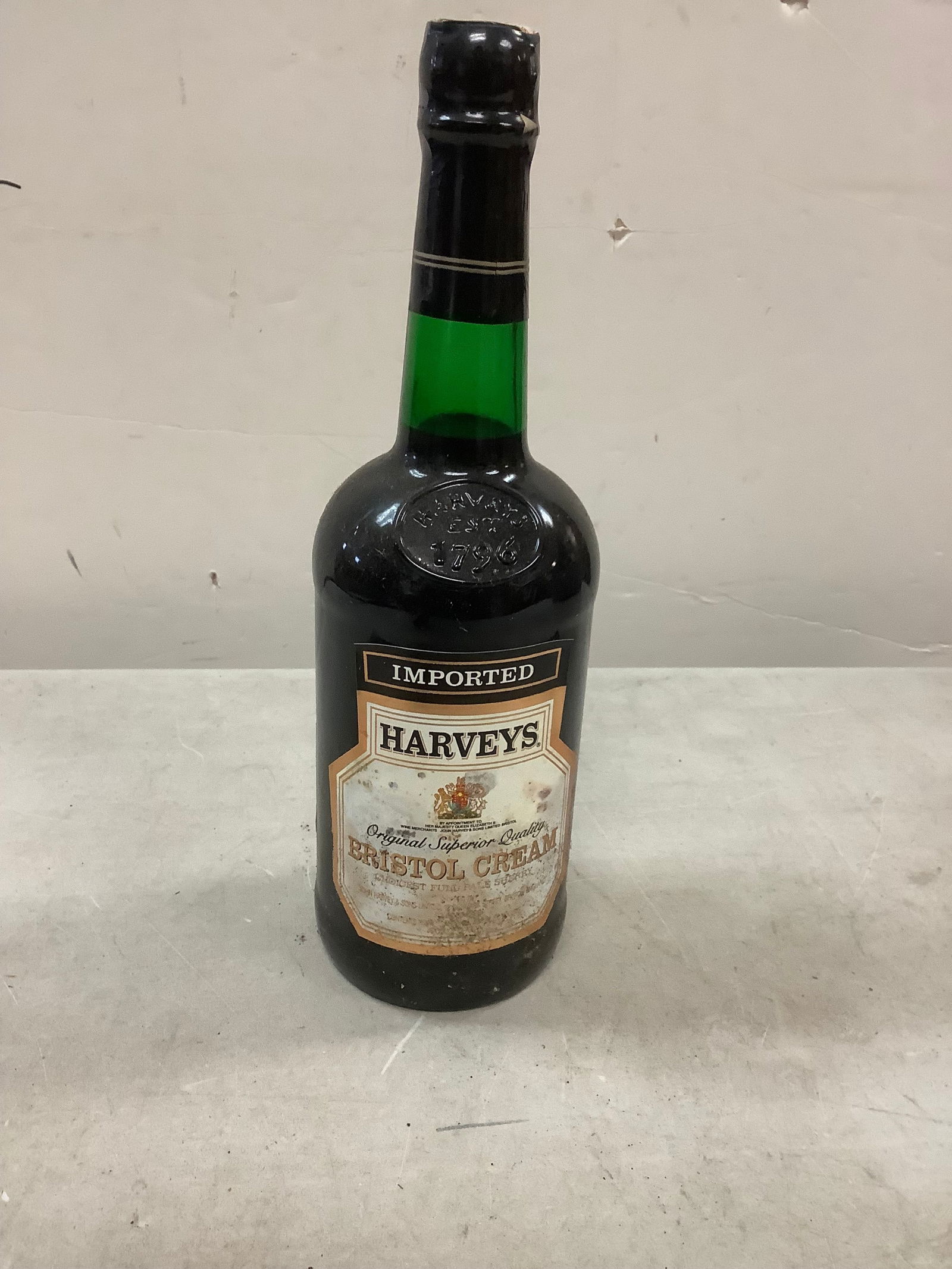 Sealed Imported Harveys Bristol Cream Full Pale Sherry Auction
