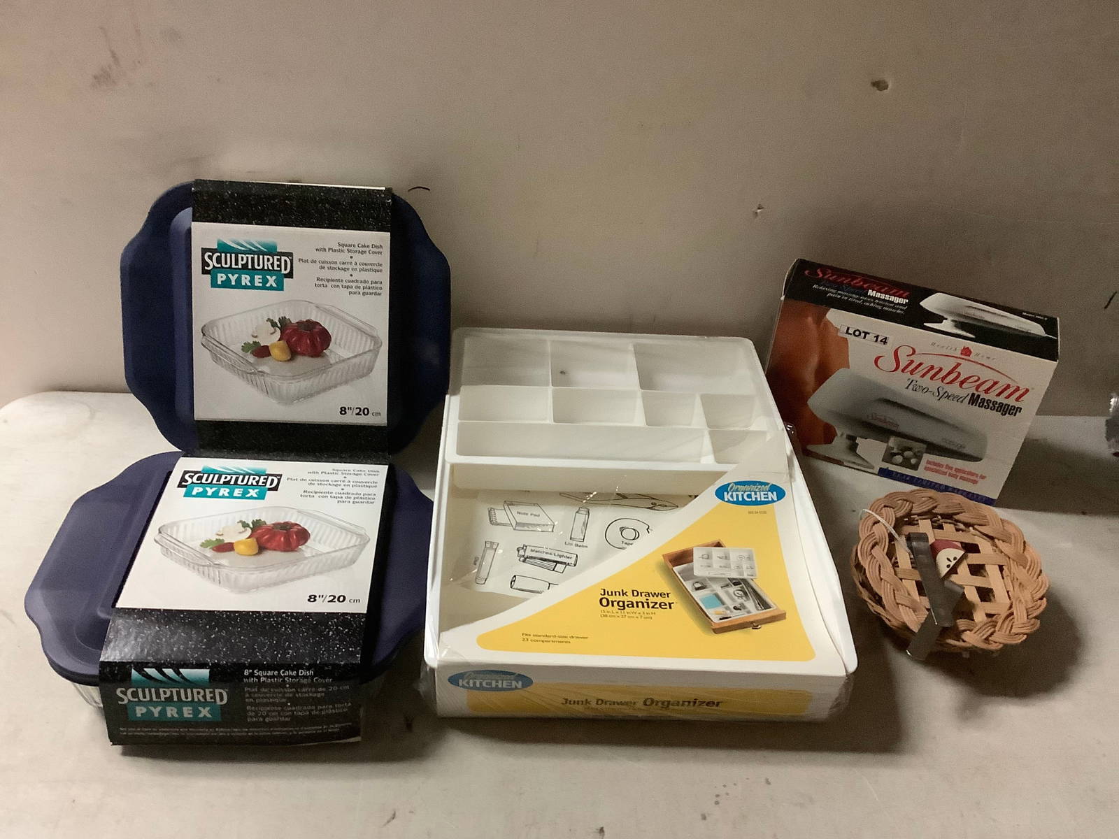 Junk Drawer Organizer, Sculptured Pyrex Dishes, Sunbeam Two Speed ...