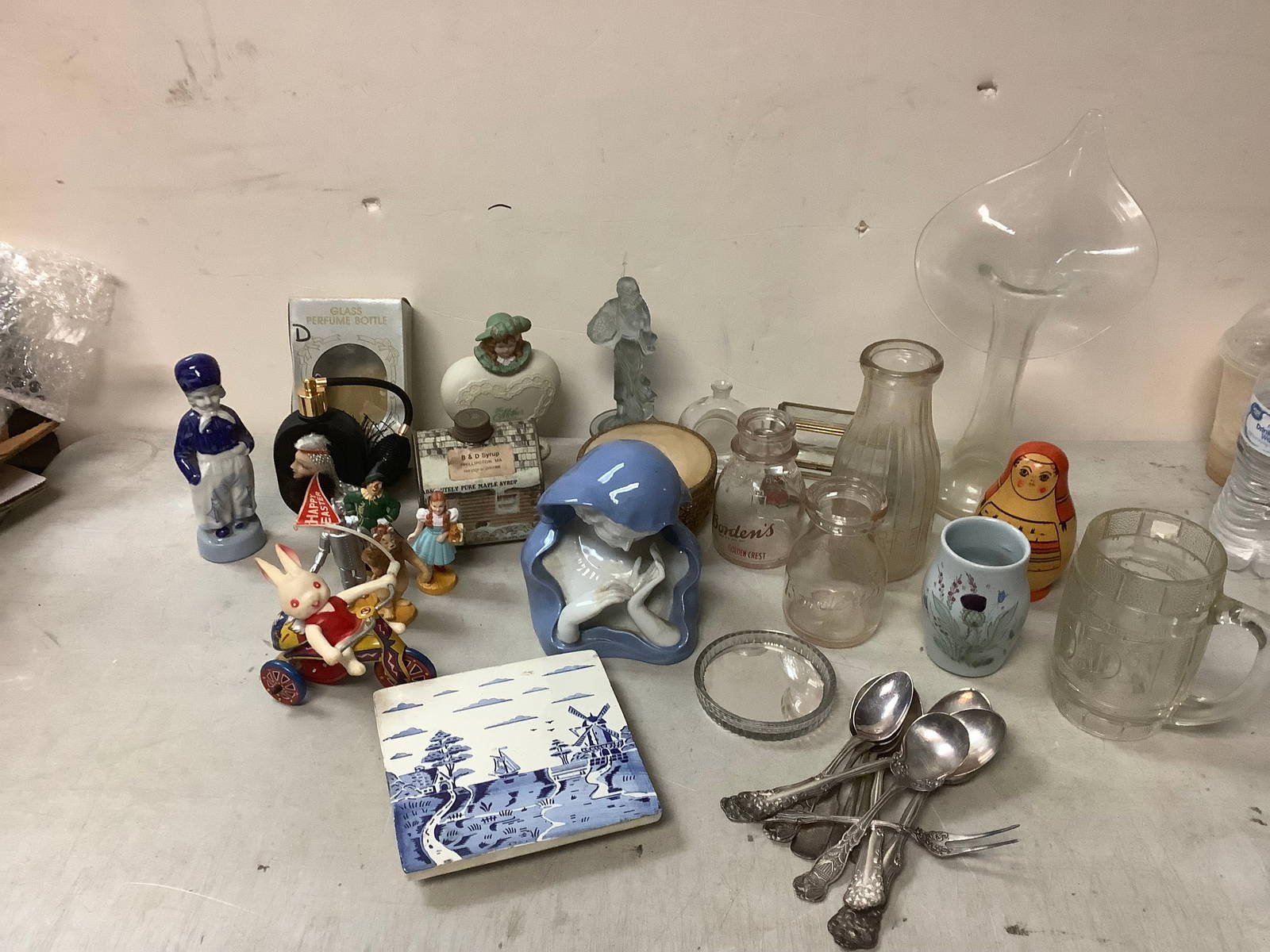 Silver Plated Spoons, Vintage Toy, Vintage Bottles And More Auction