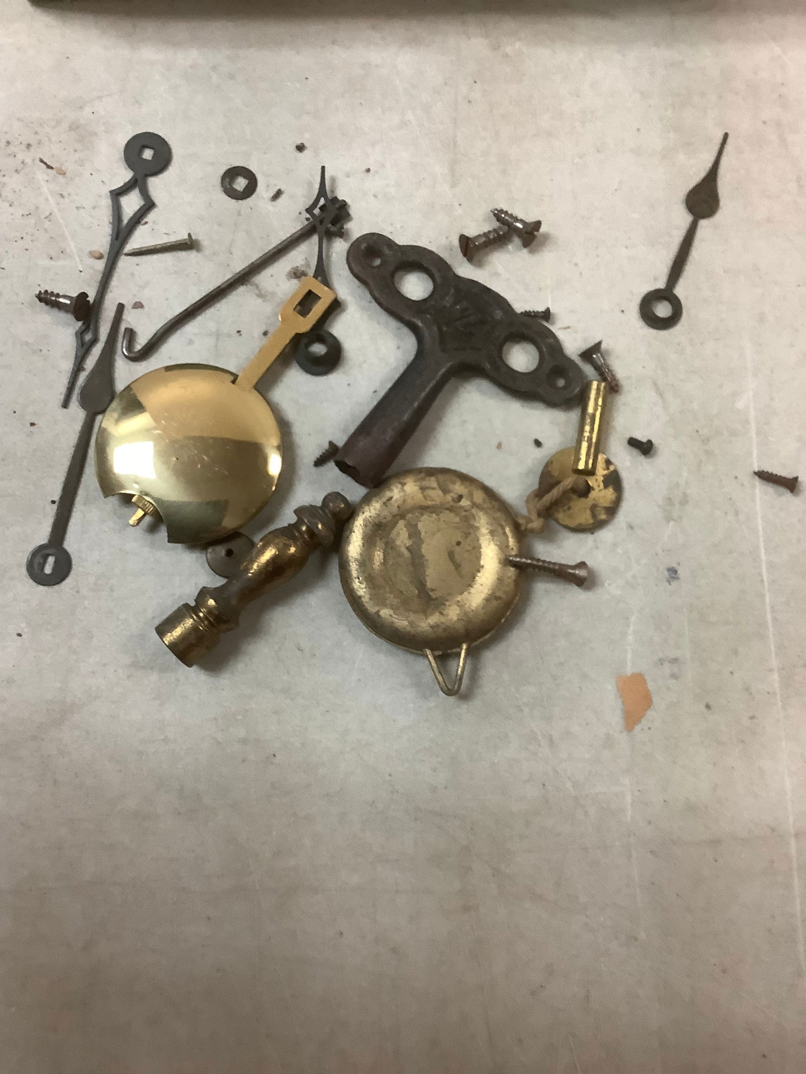 Lot Of Vintage Clock Parts Auction