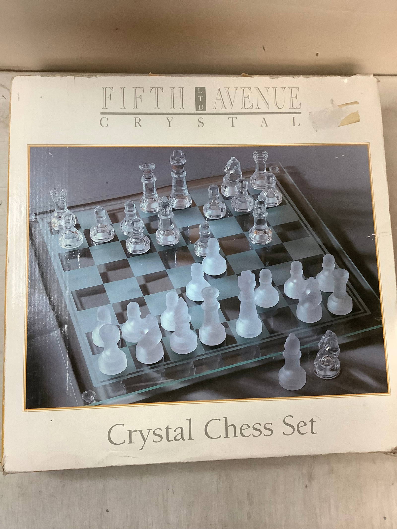 Lot Of Crystal Chess Set Auction
