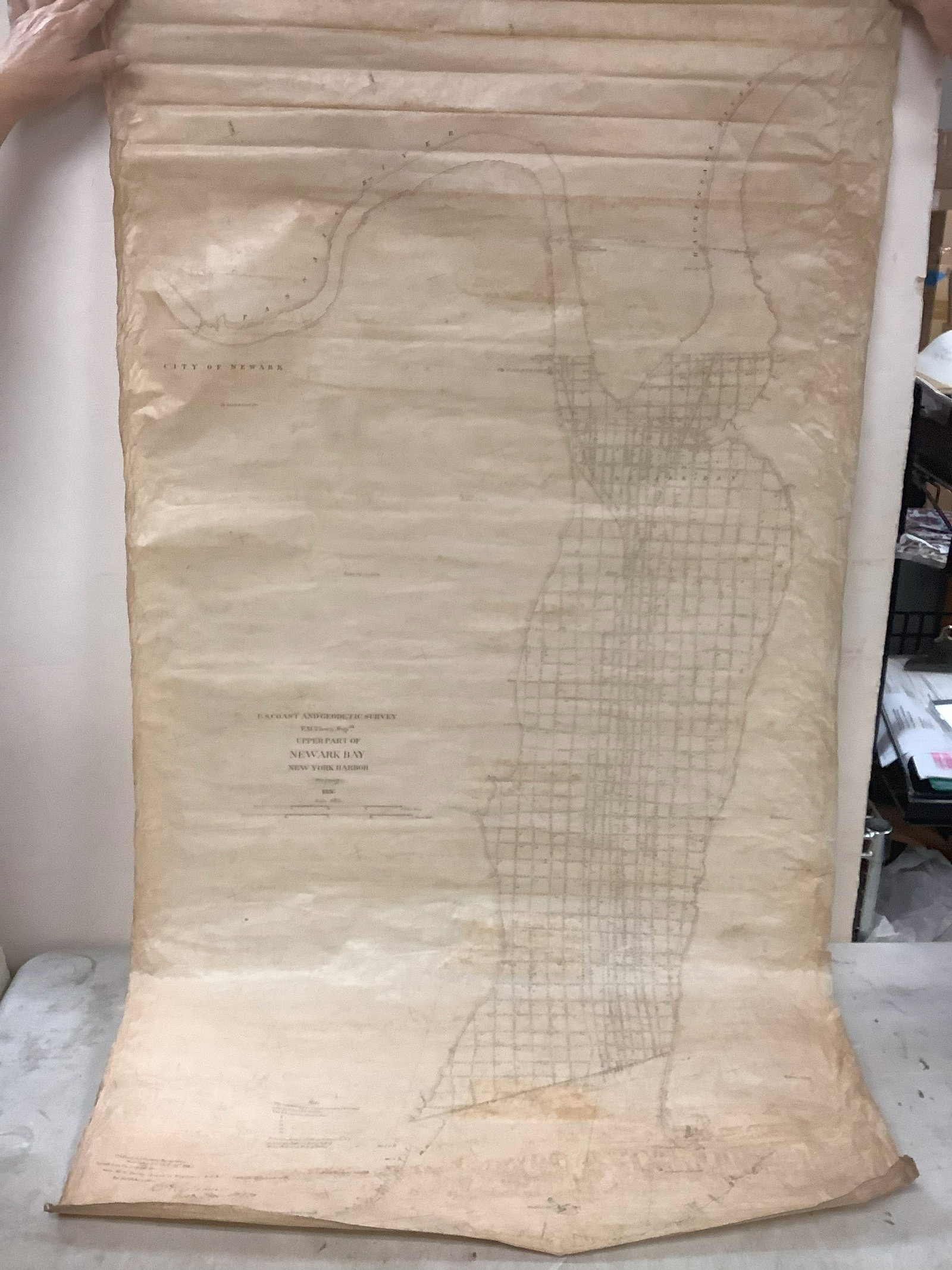 Chart Us Coast Guard And Geodetic Survey Upper Part Of Newark Bay, Ny ...