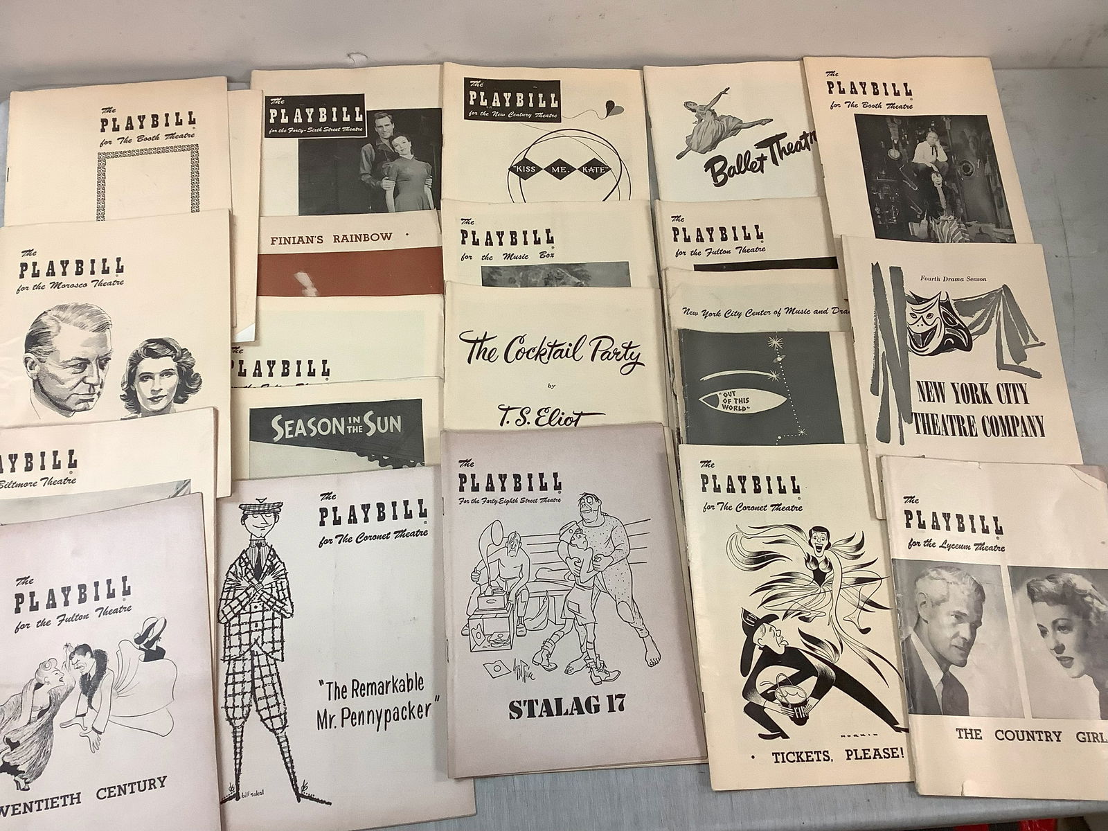Lot Of Vintage Playbill Pamphlets Auction