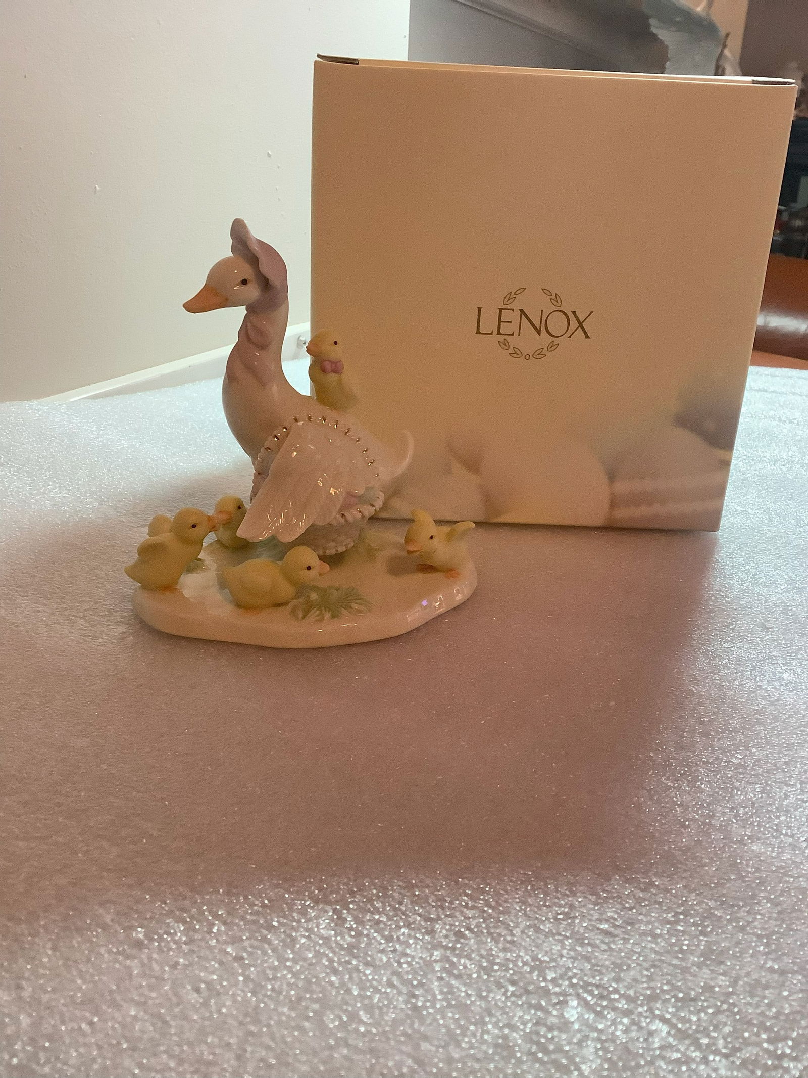 Lenox Springtime Stroll Duck Figurine 4 1/2 In