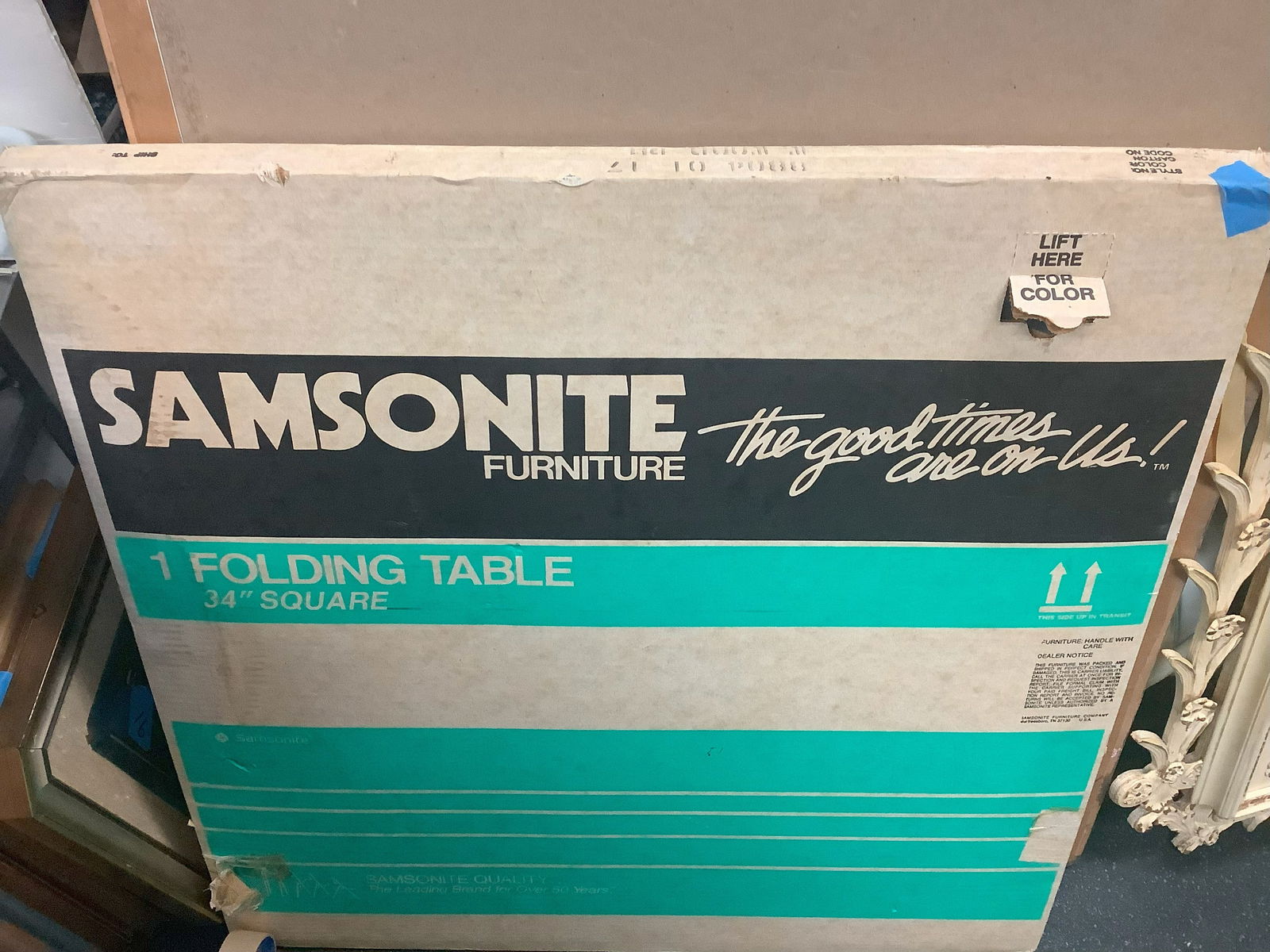 Samsonite Furniture Folding Table 34" Square Auction