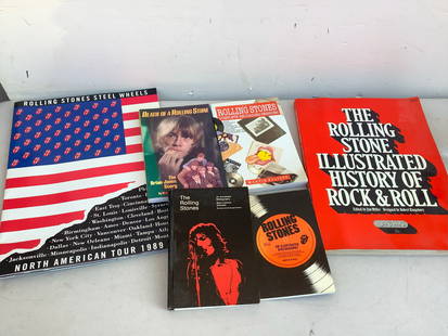 Assorted Rolling Stones Books Auction
