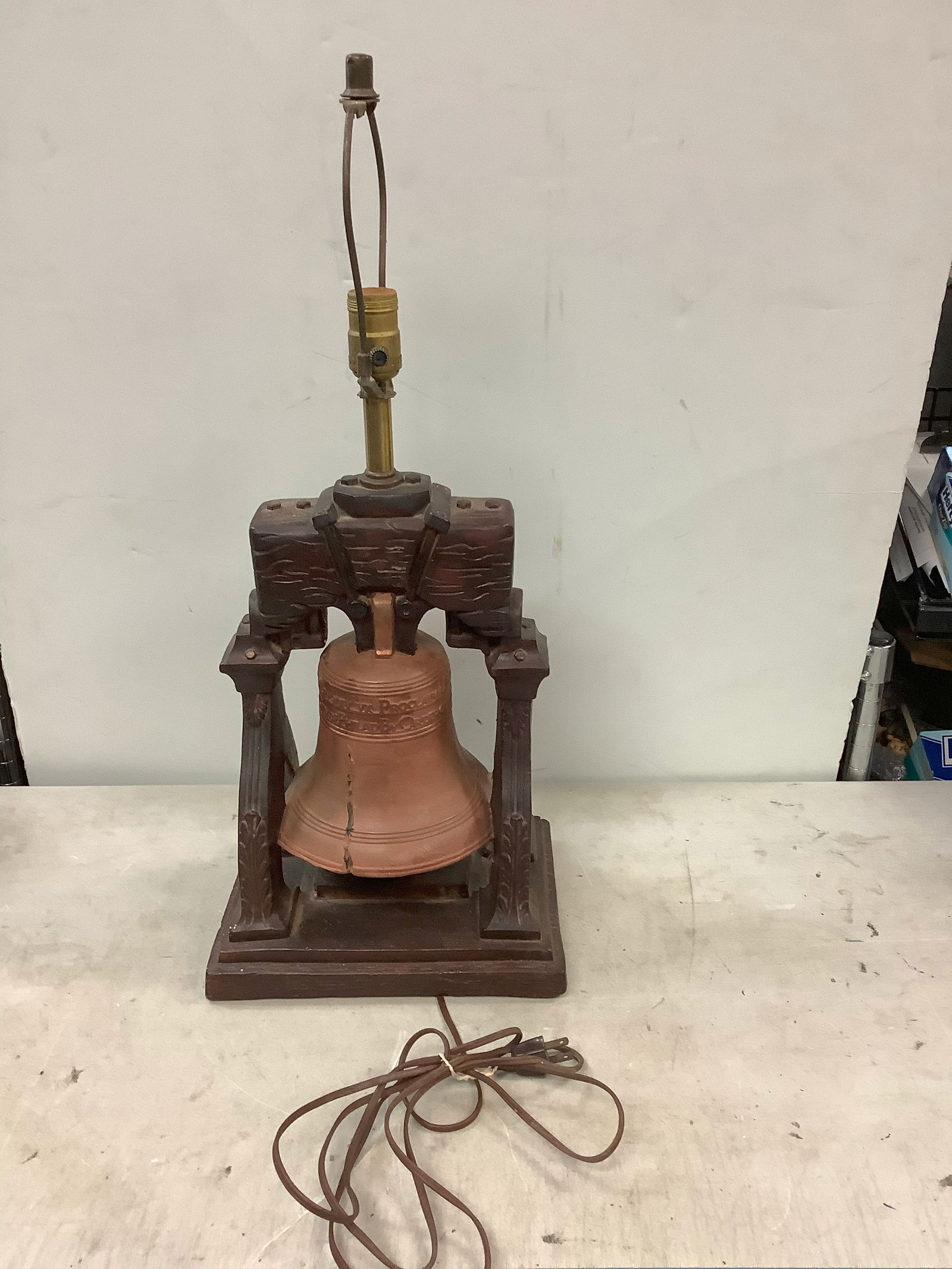 Liberty Bell Lamp 24 In Tall Auction