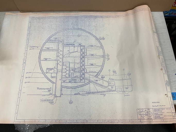 1970s Copy Of Blueprint Epcot Center Future World Spaceship Earth #a ...