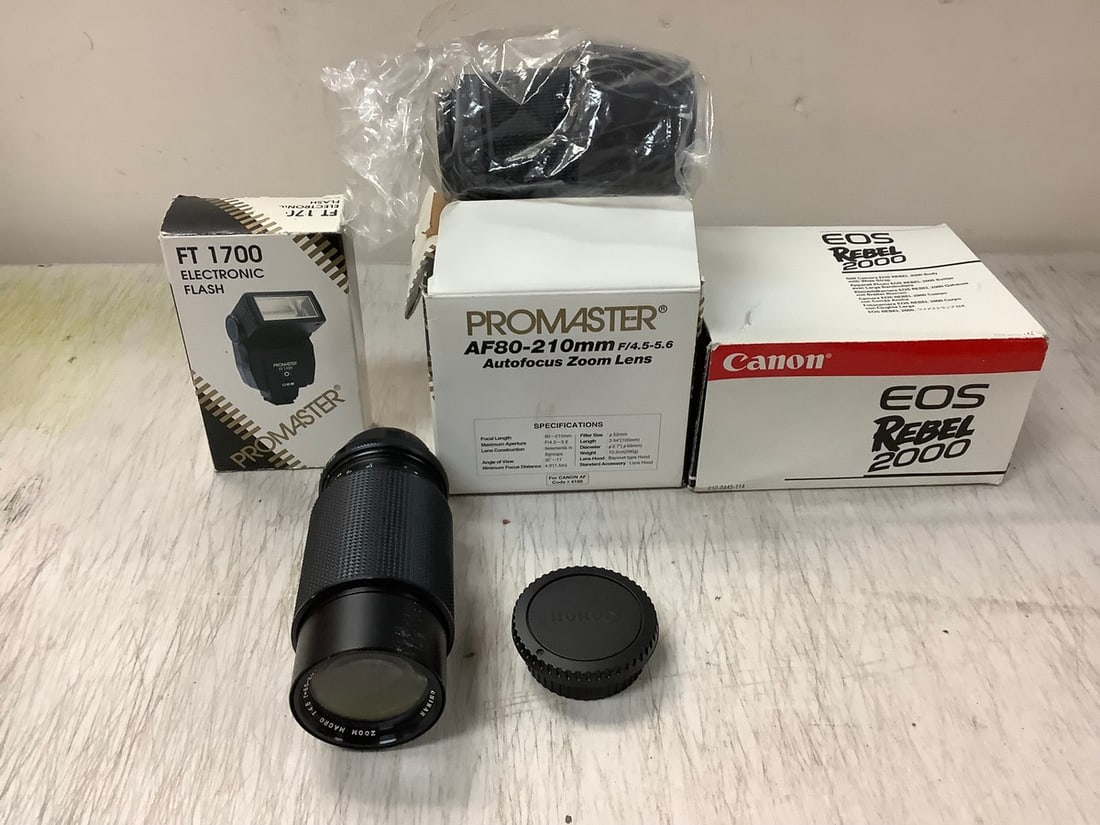 Promaster Spectrum 7 Autofocus Zoom Lens, Small Canon Camera Body, And ...