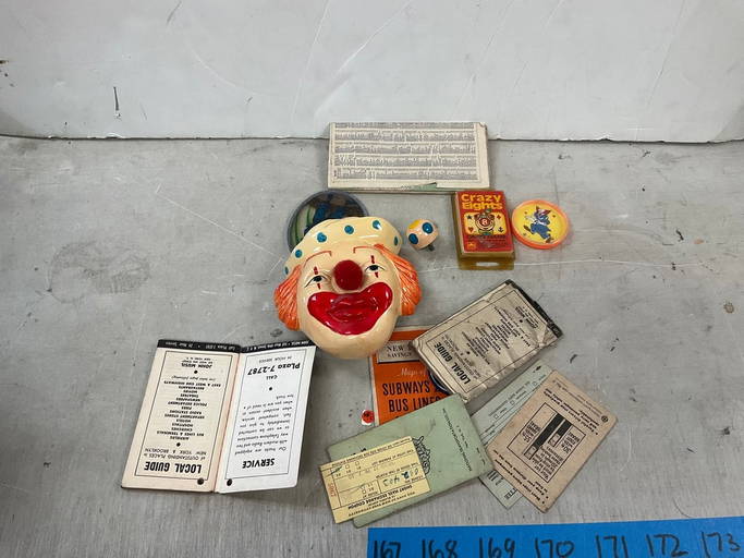 Clown Items, Vintage Maps And More