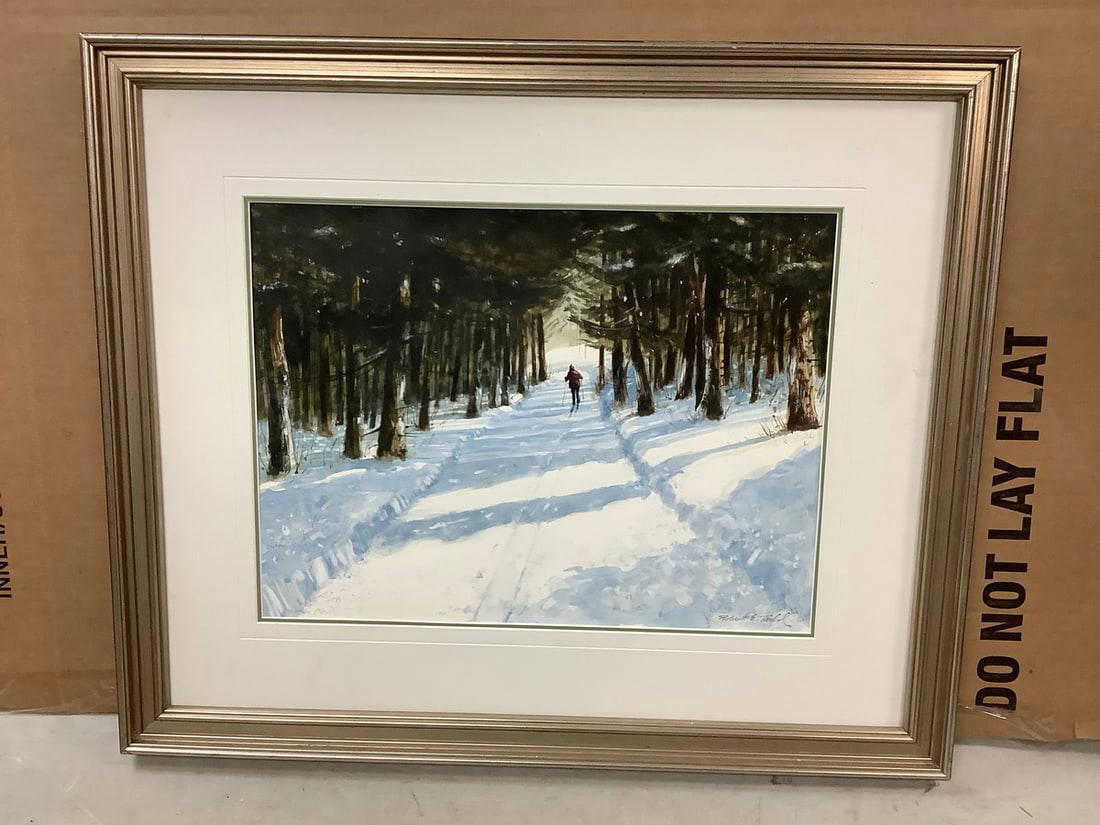 Greendale Road Watercolor By Robert Todd With Coa 24x20" Auction