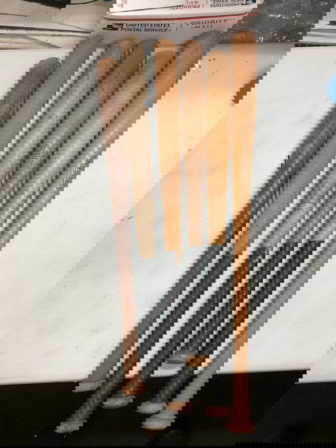 Large Lot Of Wooden Baseball Bats Auction