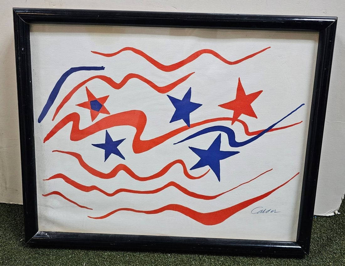 Alexander Calder Small Framed Print Spurious Signature Auction